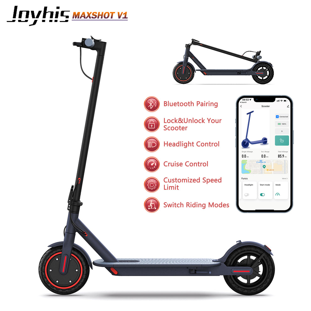 JOYHIS Maxshot Electric Scooter 8.5'' Tires Max 35 KM Range 350 Motor ...